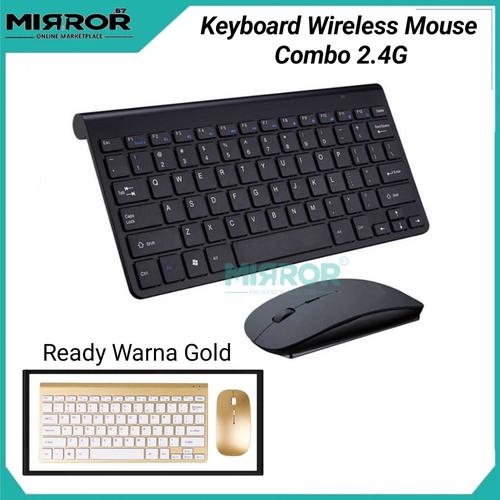 Jual Set Kombo Mouse Keyboard Mini Wireless Portable 2.4GHz Di PC ...