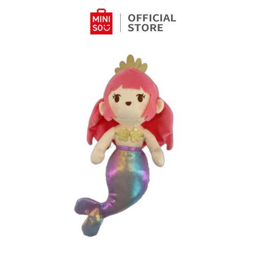 Promo MINISO Mermaid Plush Toy 14in. (Red Long Hair)Children's dolls ...