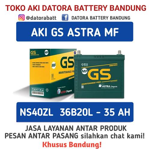 Jual AKI kering mobil , Battery GS ASTRA MF NS40ZL / 36B20L 12V 35Ah ...