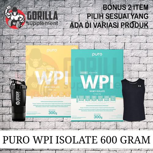 Jual PURO WPI 600 Gram Isopro 20 Serving Whey Protein Isolate Pure iso ...