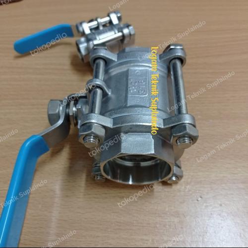 Jual Ball Valve Sankyo Sock Weld 3PC Stainless SS316 Uk 4 Inch ...