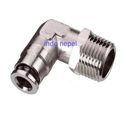 Jual push in 4 x 1/4 elbow metal besi selang pu keni knee fitting pneumatic - Jakarta Barat ...