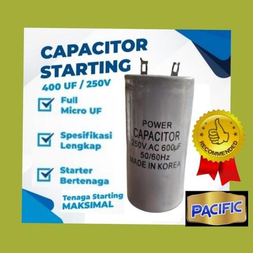 Jual New Kapasitor Starting 600Uf 250V Korea Capasitor 600 Mfd Uf Ac ...