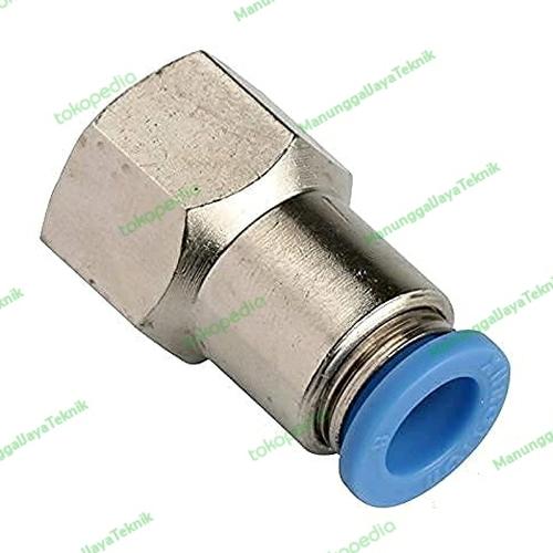 Jual FITTING LURUS FEMALE PNEUMATIC SELANG 8MM DRAT 1/8" (M10) (PCF 08 01) - Jakarta Barat ...
