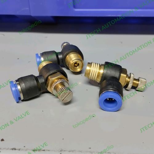 Jual MSL 06 - 02 Fitting Pneumatic speed control selang 6 mm drat 1/4 ...