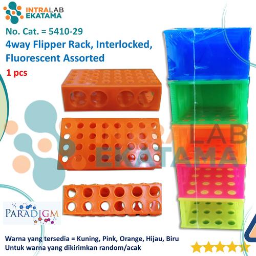 Jual 4way Flipper Rack, Interlocked, Fluorescent Assorted, 1 pcs ...