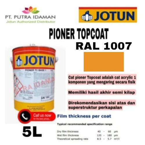 Jual JOTUN CAT ACRYLIC / PIONER TOPCOAT 5 LITER RAL 1007 - Jakarta ...
