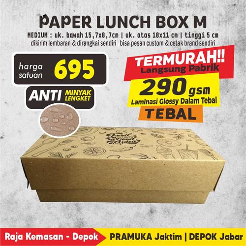 Jual Lunch Box Bahan Kraft Motif Full Laminasi - M 290 Motif - Kota Depok - Kotak Kemasan ...