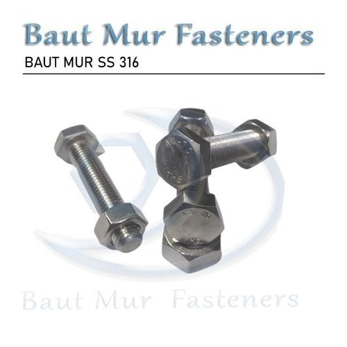 Jual Baut Mur 316 M16 X 50 | BM Stainless M16 X 50 A4 - 70 - Jakarta Pusat - Baut Mur Fasteners ...
