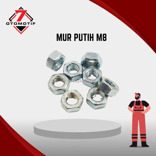 Jual Mur Hex M8 Putih Kunci 13 8mm Besi Galvanis - Jakarta Utara ...