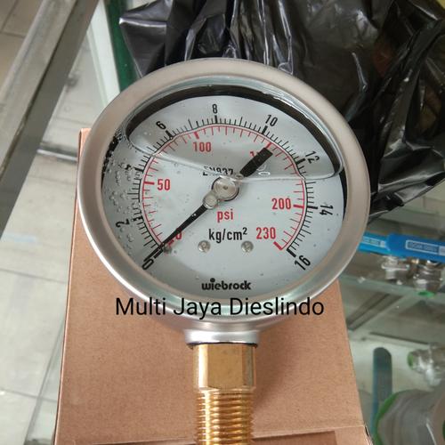 Jual Pressure gauge raket 2 1/2" inch drat 1/4" inch 10 bar 140 psi - Jakarta Barat - Multi Jaya ...