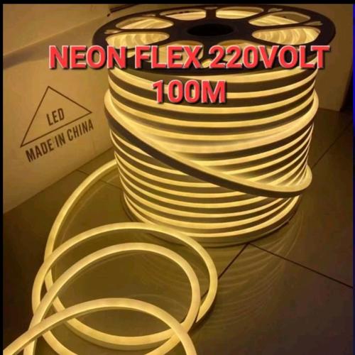 Promo NEON FLEXIBLE 1 ROLL 100 METER 220V Lampu led neon Flex PANJANG ...