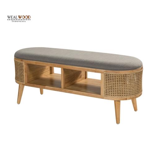 Jual sofa bench rotan minimalis|stool bench rumah modern|bangku bench ...