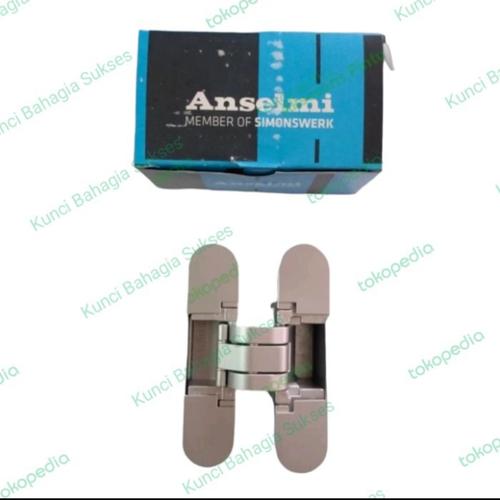 Jual ENGSEL TANAM ANSELMI AN-172-3D BEBAN 60kg CONCEALED HINGE - SATIN ...