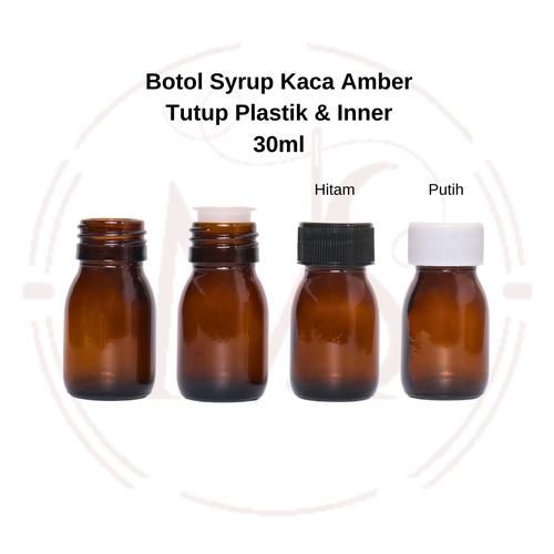 Jual Botol Syrup Kaca 30ml Amber / Botol Kaca 30ml - Tutup Plastik ...
