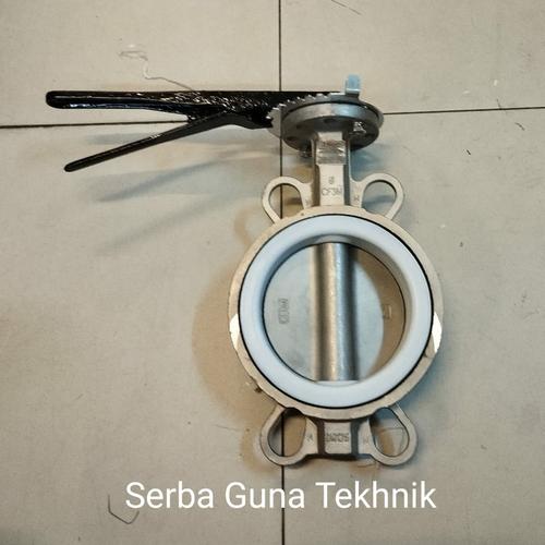 Jual Butterfly Valve 5" inch DN 125 SS316 Stainless 316 CF3M Seat PTFE ...