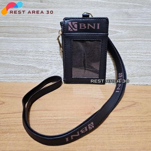 Jual ID Card Holder Tali Lanyard Name Tag Model Resleting Logo BANK BNI ...