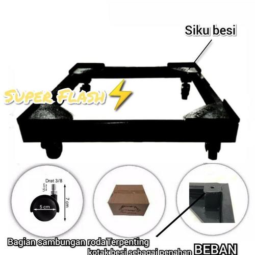 Jual Tatakan Roda Kulkas Besi/kaki Kulkas Besi/Rak/Kaki Mesin Cuci 1 ...