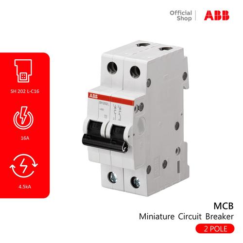 Jual ABB MCB SH 202 L-C16 2 POLE 4.5 kA , 16 AMPERE, 2CDS242001R0164 - Kota Bandung - ASCON ...