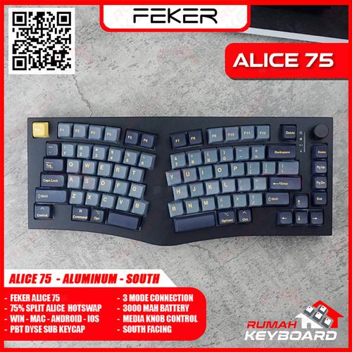 Promo MECHANICAL KEYBOARD - FEKER ALICE 75 ALUMINUM - 75% - 3 MODE ...
