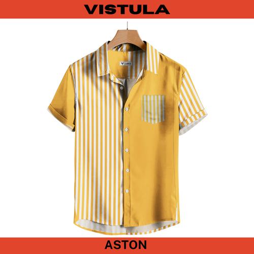 Jual Kemeja Pantai Lengan Pendek Pria Color Block Series - ASTON - S ...