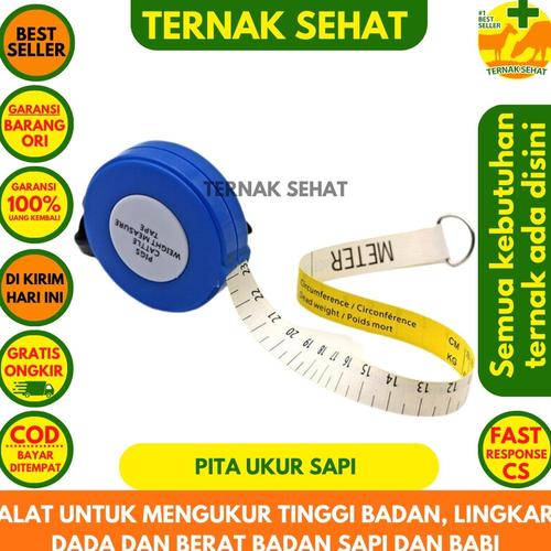 Jual METERAN SAPI - PITA UKUR - ALAT UKUR LINGKAR DADA SAPI - ALAT ...