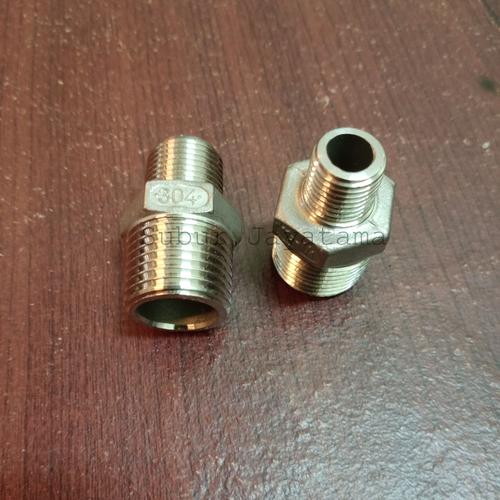 Jual Double Nepel Reducer / Reducer Nepel Stainless 304 1/2 x 1/4 ...