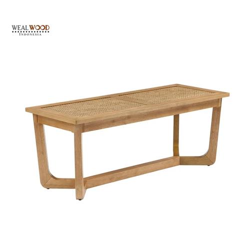 Jual sofa bench rotan retro|stool bench rumah modern|bangku bench rotan ...