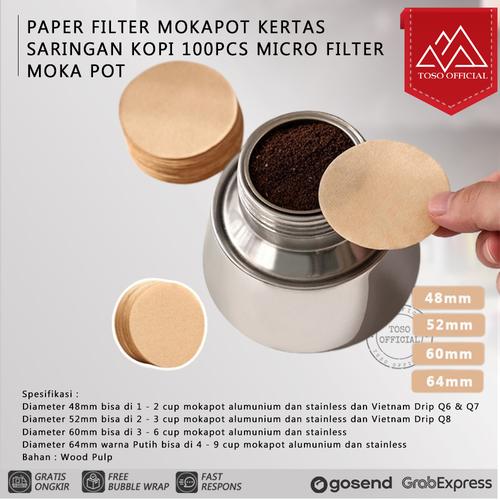 Jual Saringan Kertas Mokapot Paper Filter Vietnam Drip Filter Kopi Moka ...