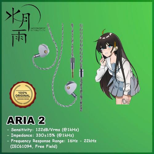Promo Moondrop Aria 2 II Diaphragm Driver In-Ear Monitor Earphone Aria2 ...