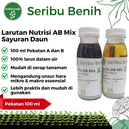 Jual Nutrisi Hidroponik AB Mix Cair 100 ml - Pekatan A dan B Siap Pakai ...