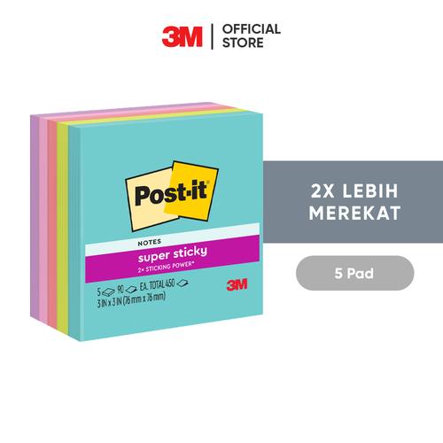 Promo 3M Post-it Super Sticky Notes Supernova Neons, Memo Tempel - Kab ...