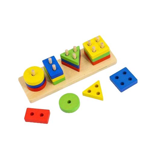 Jual Rainbow Rectangle Basic Shape Mainan Edukasi Mengenal Warna ...