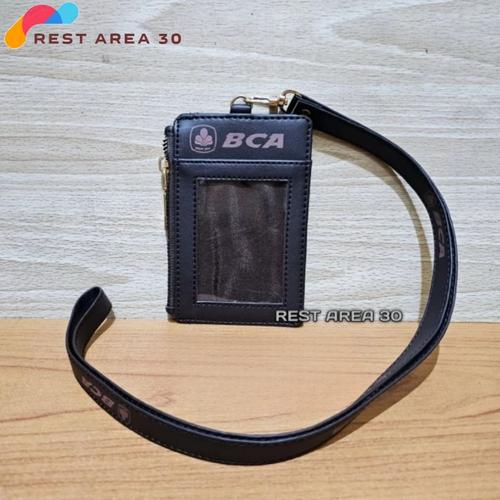 Jual ID Card Holder Tali Lanyard Name Tag Model Resleting Logo BANK BCA ...