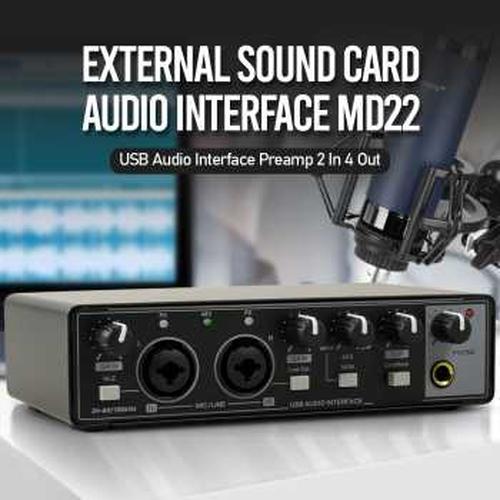 Jual External Sound Card USB Audio Interface Preamp 2 In 4 Out ...