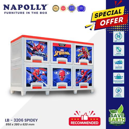 Promo Napolly Locker Box Karakter SPIDERMAN 6 ruang penyimpanan - Kab ...