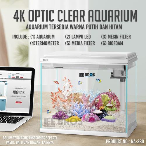 Jual Aquarium Optic Clear 40 cm Complete Filter, Lampu LED, Termometer ...