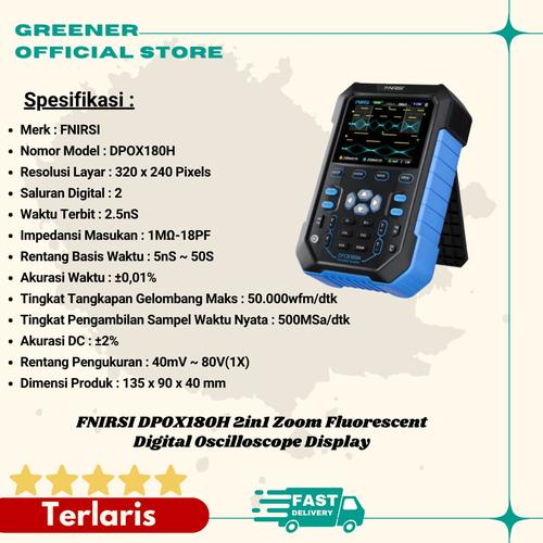 Jual FNIRSI DPOX180H 2in1 Zoom Fluorescent Digital Oscilloscope Display - Jakarta Barat ...