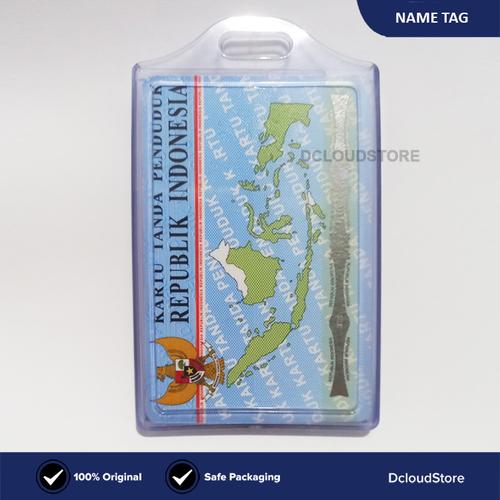 Jual Casing ID Card Holder Name Tag Vertikal Case Bening Transparan ...