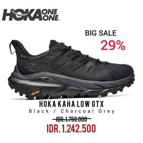 Jual HOKA KAHA 2 LOW GTX BLACK / CHARCOAL GREY MEN'S 100% ORIGINAL ...