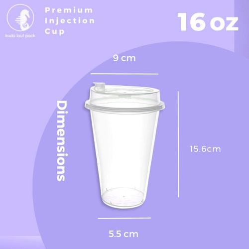 Jual PP Cup Injection 16 Oz 500 ml Gelas Plastik Boba isi 25 pcs - Kota ...