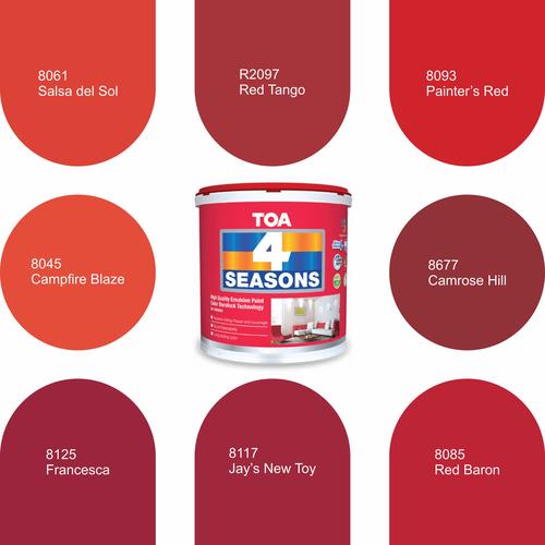 Jual Cat Tembok Dinding Interior Warna Merah 5 Kg & 25 Kg Matt - 5kg ...