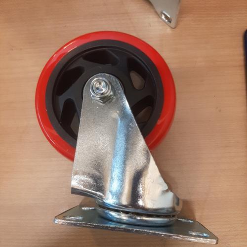 Jual roda pu 4 inch merah hidup polos - Jakarta Barat - TOKO RODA EKA ...