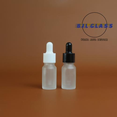 Jual botol kaca pipet 10ml bening frosted / botol serum tetes 10ml ...