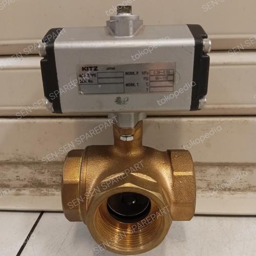 Jual Ball Valve 3 way pneumatic 2" inch KITZ C-2 kuningan - Jakarta ...