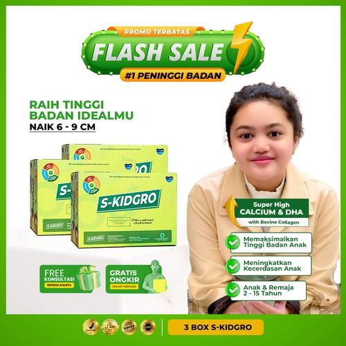 Jual S-KIDGRO Easy Growing Peninggi Badan Terbaik Anak (BPOM Halal ...