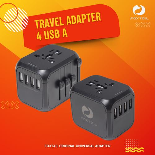 Jual Foxtail ORIGINAL Universal Travel Adapter 4 USB Charger Adaptor ...