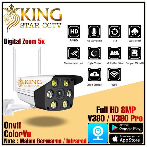 Jual IP Camera Cctv Wifi V380 Outdoor HD 8MP Wireless Ip Camera ...