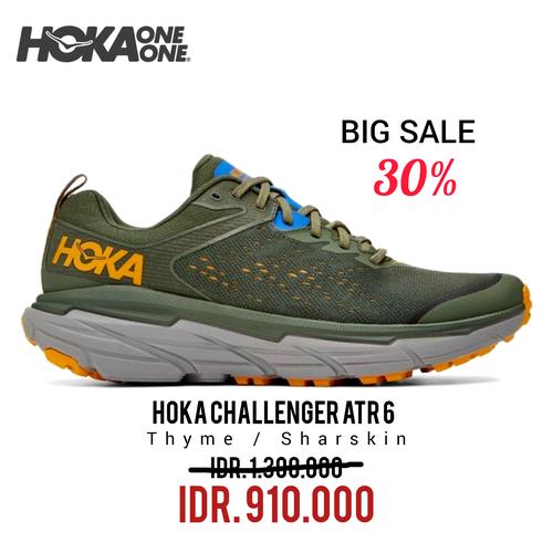 Jual HOKA ONE ONE CHALLENGER ATR 6 THYME / SHARSKIN MEN'S 100% ORIGINAL ...