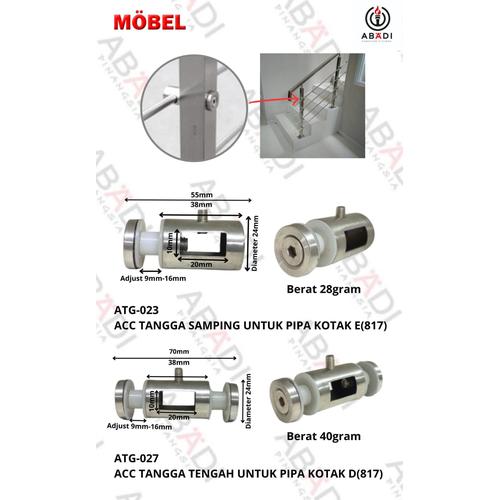 Jual ACC TANGGA PEGANGAN HANDRAIL TENGAH SAMPING UNTUK PIPA RAILING ...